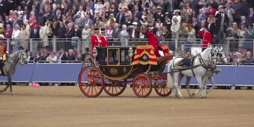 UK Princess of Wales arrives at Trooping the Colour, her first public ...