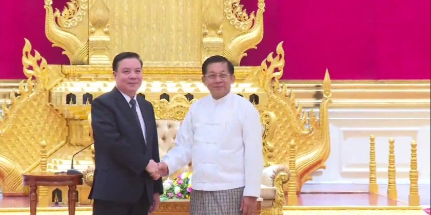 Receiving Diplomat: SAC Chairman receives Laotian Ambassador to Myanmar ...