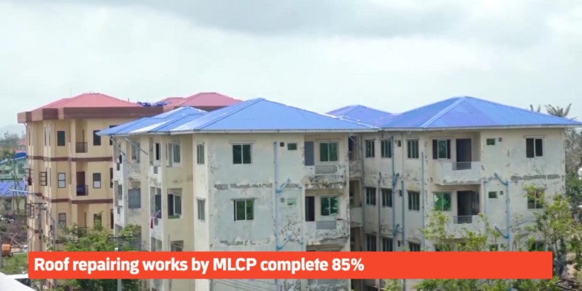 Renovation Works: Roof repairing works by MLCP complete 85% | Myanmar ...