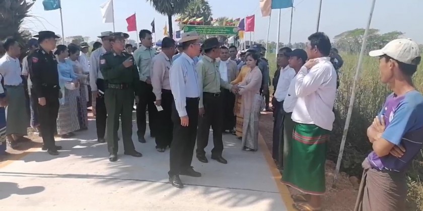 Rural Development :New Concrete Road in Myaungmya opened | Myanmar ...