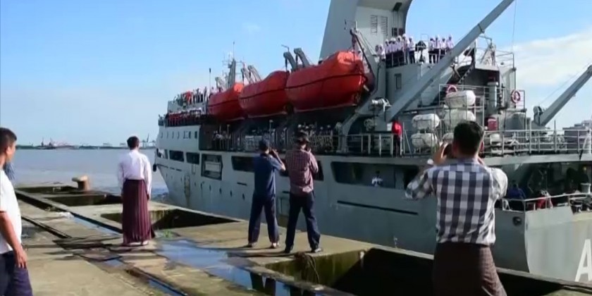 Sea training visit by Chindwin Vessel :Students from MMU conduct sea ...