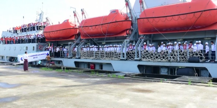 Sea training visit by Chindwin Vessel :Students from MMU conduct sea ...