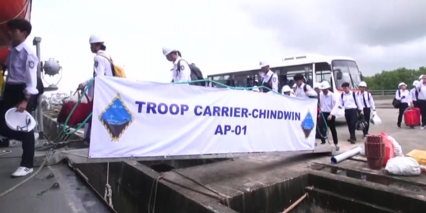 Sea training visit by Chindwin Vessel :Students from MMU conduct sea ...