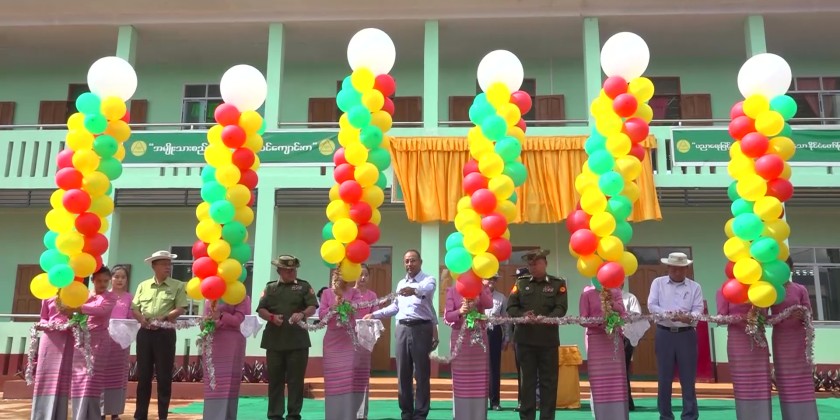 Inspection Tour: Shan State CM inaugurates the new school building ...