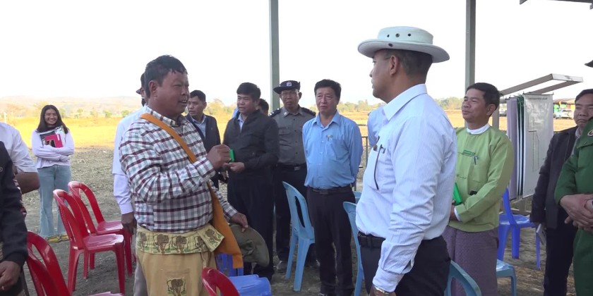 Inspection of Cattle Breeding Zone: Shan State CM inspected cattle ...