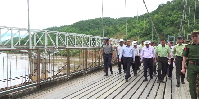 Field Inspection tour: Shan State CM inspected bridge and road ...