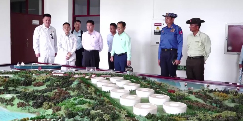 Tour in KyaukPhyu: Inspection at pipeline project and providing ...