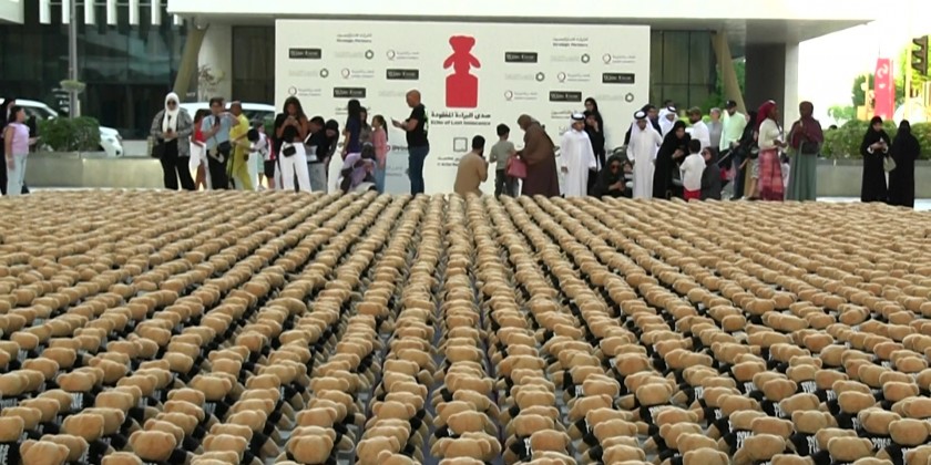 15,000 teddy bears displayed in Doha in memory of children killed in ...