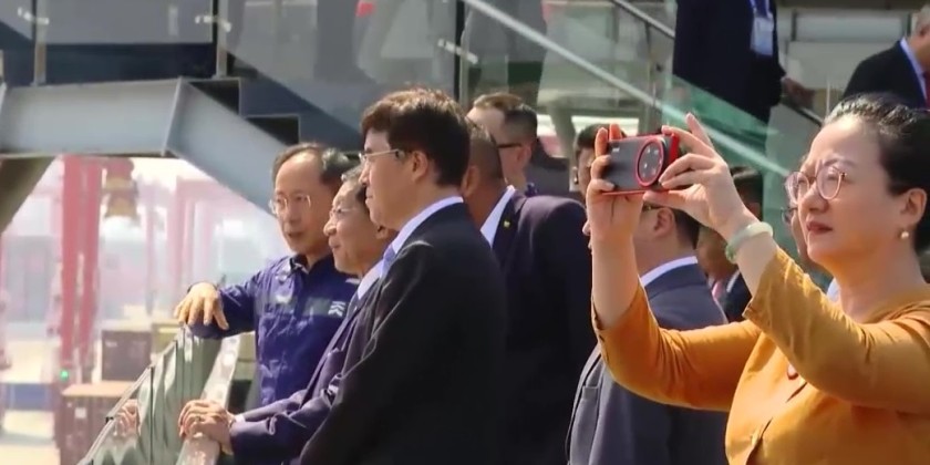 Observing Tianjin Port: SSPC Chairman observed Tianjin Port in Tianjin ...