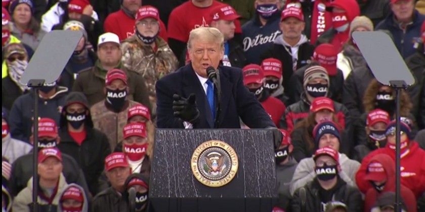 Trump campaigns at rain-soaked Michigan rally | Myanmar International TV