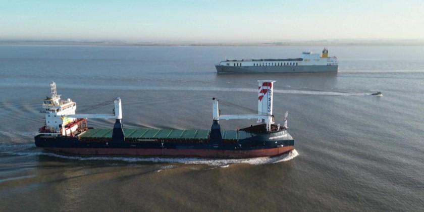 Wind-powered mast to cut emissions tested at sea | Myanmar International TV