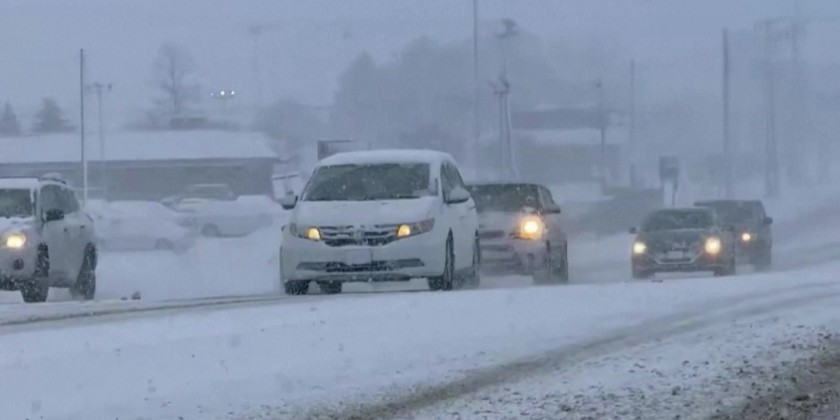 Several snow rollers form as a winter storm threatens the United States ...