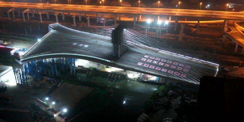 World's Largest Specially-Shaped Bridge Completed Swiveling ...