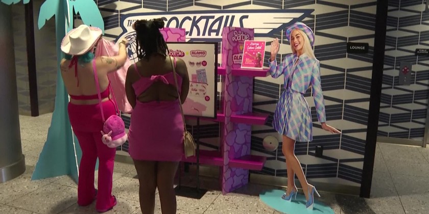 Barbie fans dress up to attend early screening ahead of US release ...