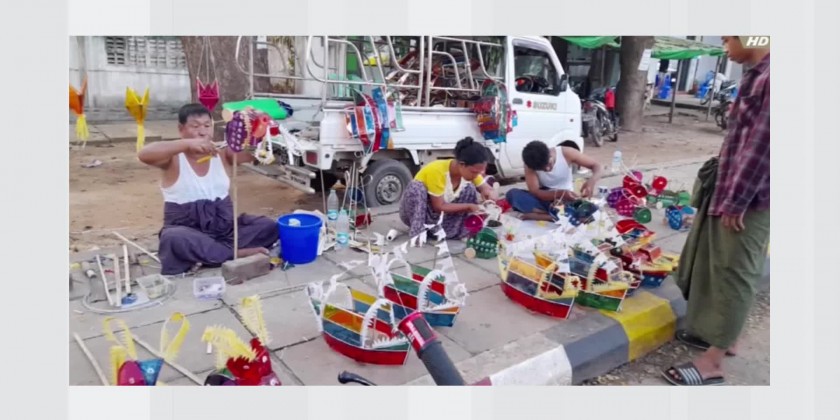 Brisk Demand: Colorful oil paper lanterns for Thagingyut period ...