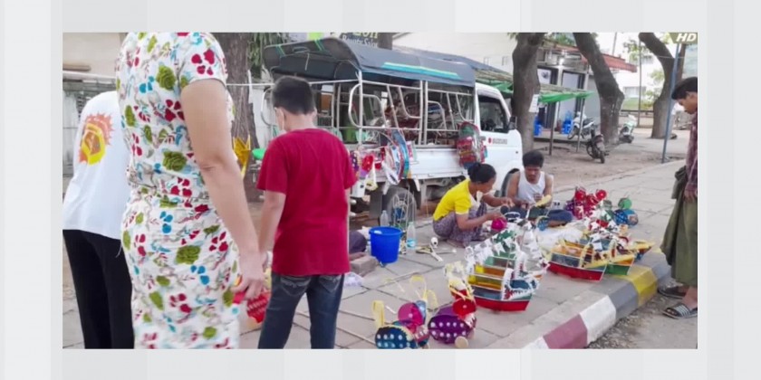 Brisk Demand: Colorful oil paper lanterns for Thagingyut period ...