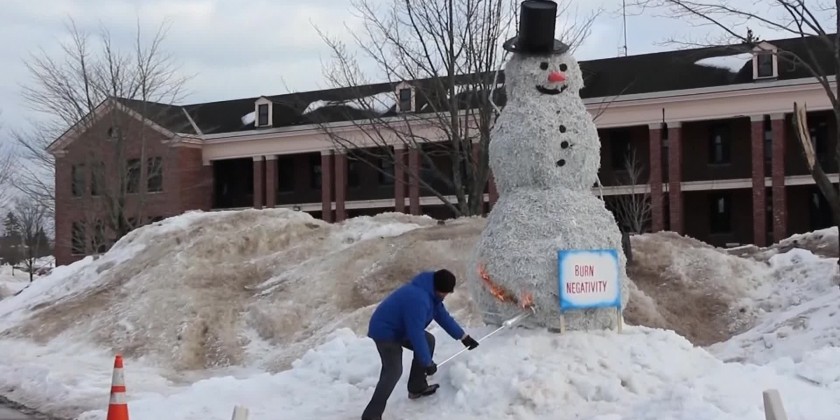 Michigan school welcomes spring by burning snowman | Myanmar ...