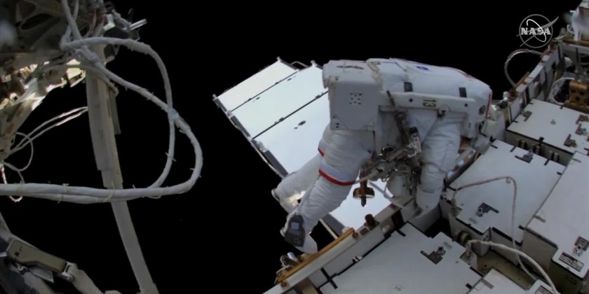 Spacewalking astronauts install new solar panel | Myanmar International TV