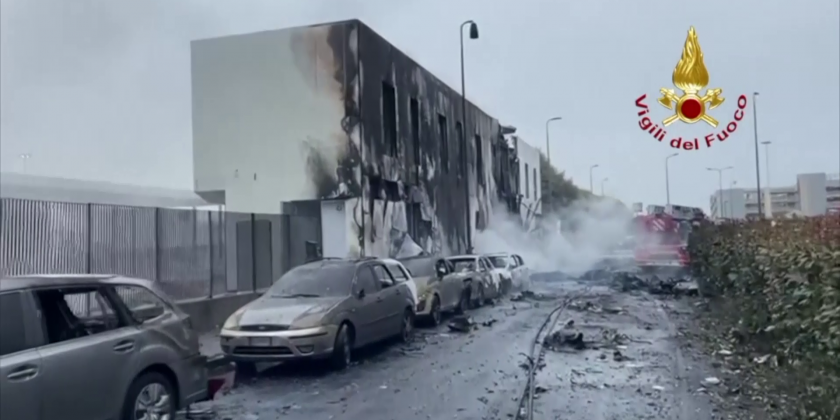 Firefighters at site of Milan plane crash; 8 dead | Myanmar ...