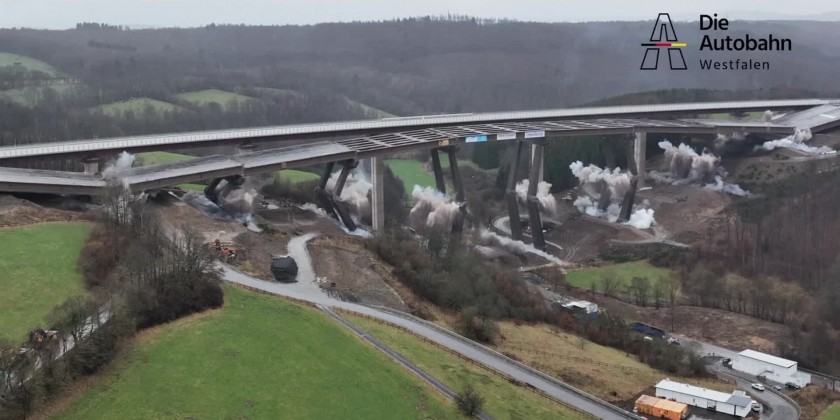 70 foot-high Autobahn bridge in Germany demolished | Myanmar ...
