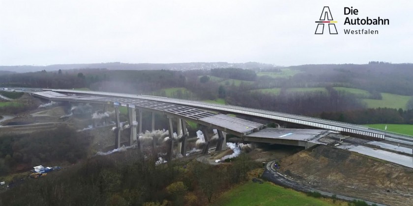 70 foot-high Autobahn bridge in Germany demolished | Myanmar ...
