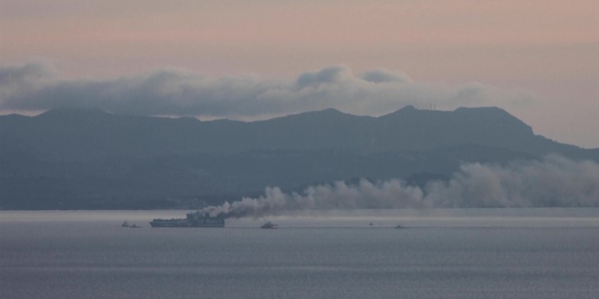 Turkish evacuees of ferry fire leave Corfu; smoking ferry | Myanmar ...