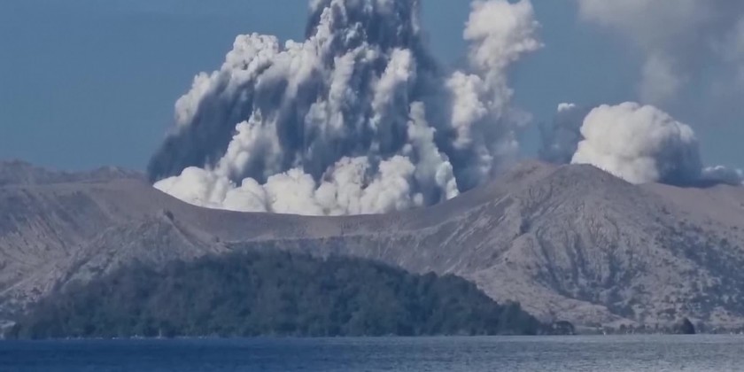 Philippine volcano near capital spews ash and gas | Myanmar ...