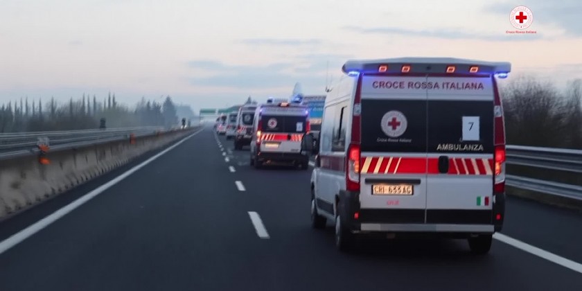 Red Cross convoy leaves Italy on Ukraine mission | Myanmar International TV