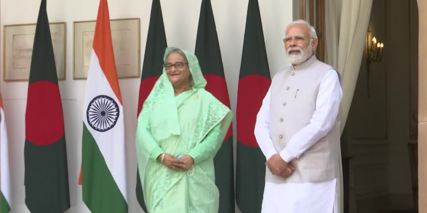 Narendra Modi and Sheikh Hasina hold talks | Myanmar International TV