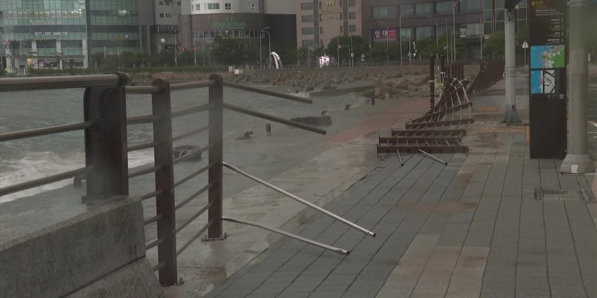 Damage in Busan after typhoon makes landfall | Myanmar International TV