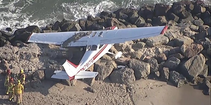 Small plane lands on beach, no injuries reported | Myanmar International TV