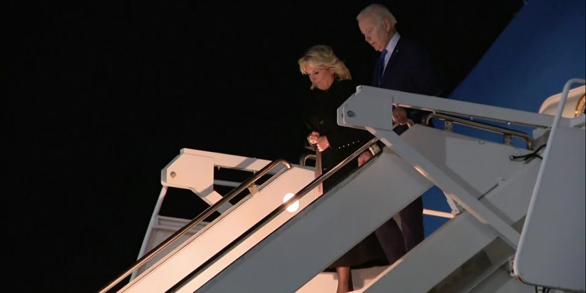 US president, first lady arrive for queen's funeral | Myanmar ...