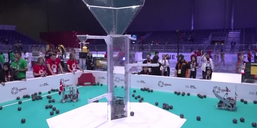 High school students compete with robots in Geneva | Myanmar ...