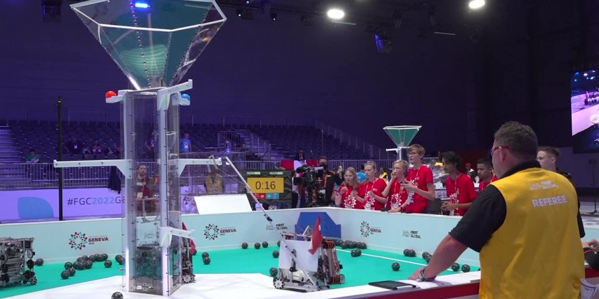High school students compete with robots in Geneva | Myanmar ...