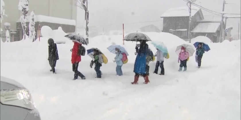 Winter storm causes heavy snowfalls in central Japan | Myanmar ...